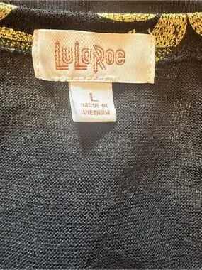 LuLaRoe | Jackets & Coats | Lularoe Black Duster With Gold And Silver ...